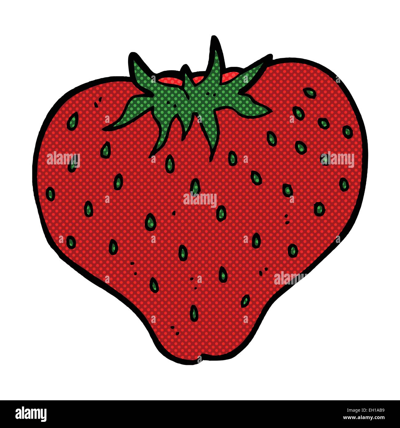 retro comic book style cartoon strawberry Stock Vector Image & Art - Alamy