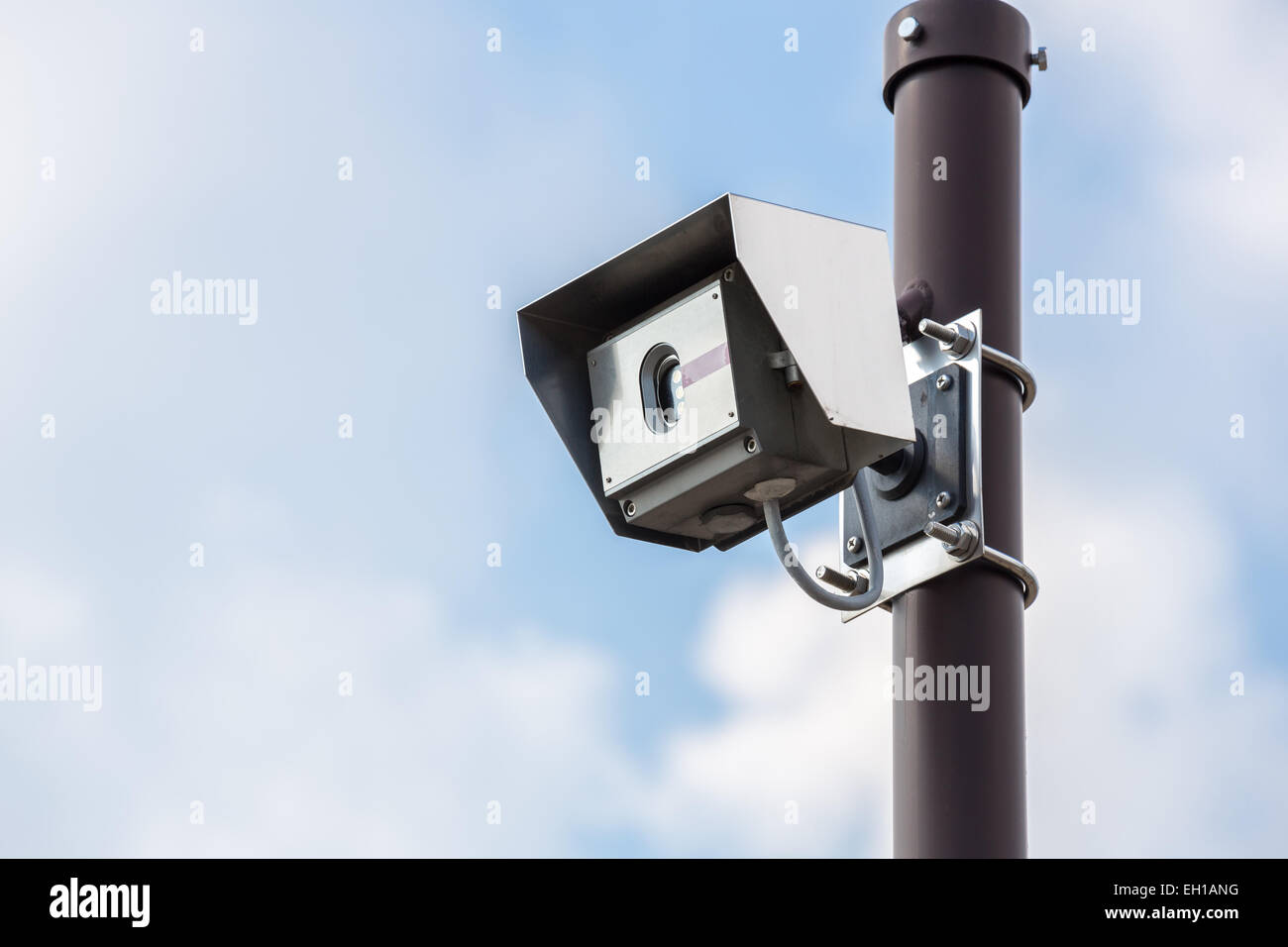 Security Camera CCTV with blue sky Stock Photo - Alamy