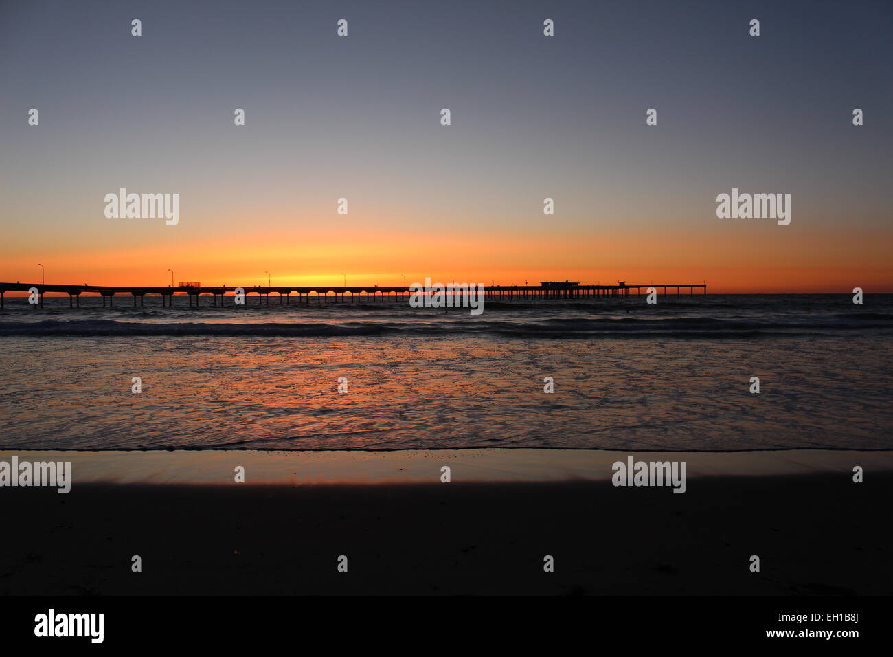 Ocean Beach Sunset Stock Photo - Alamy