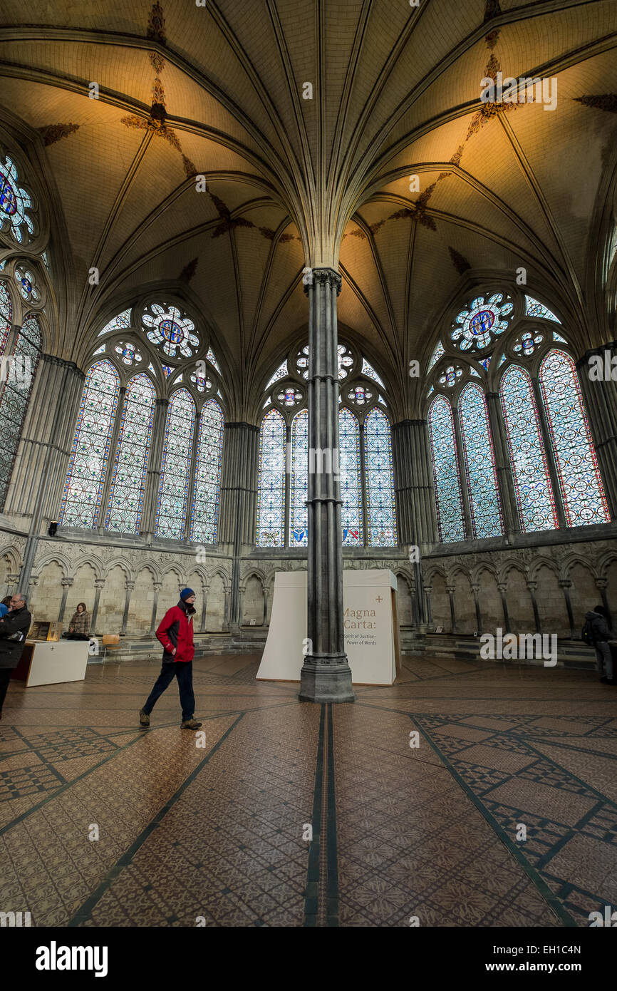 Chapter House Salisbury Cathedral Wiltshire GB UK Stock Photo - Alamy