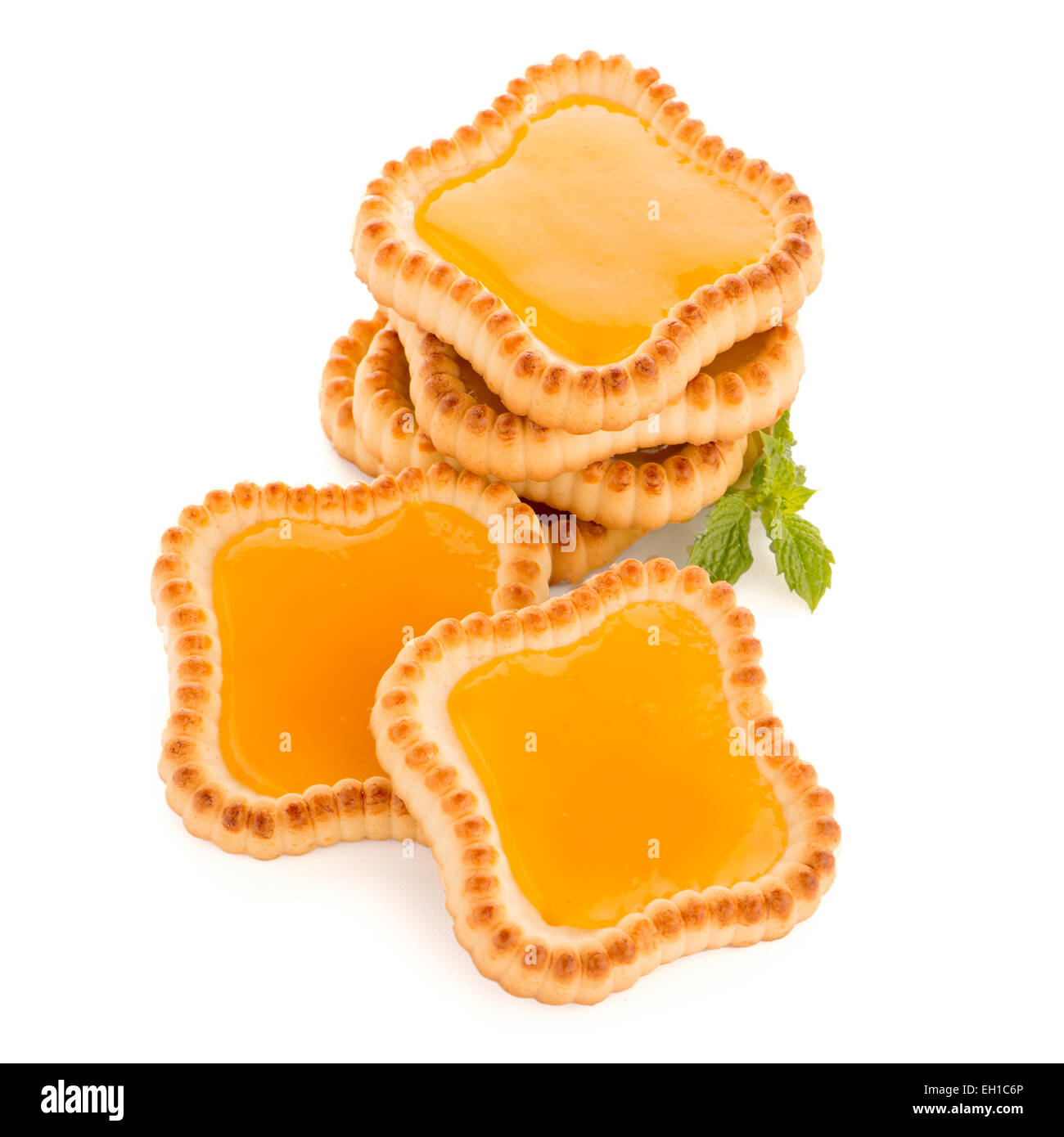 Lime jam tartlets isolated on white background Stock Photo - Alamy