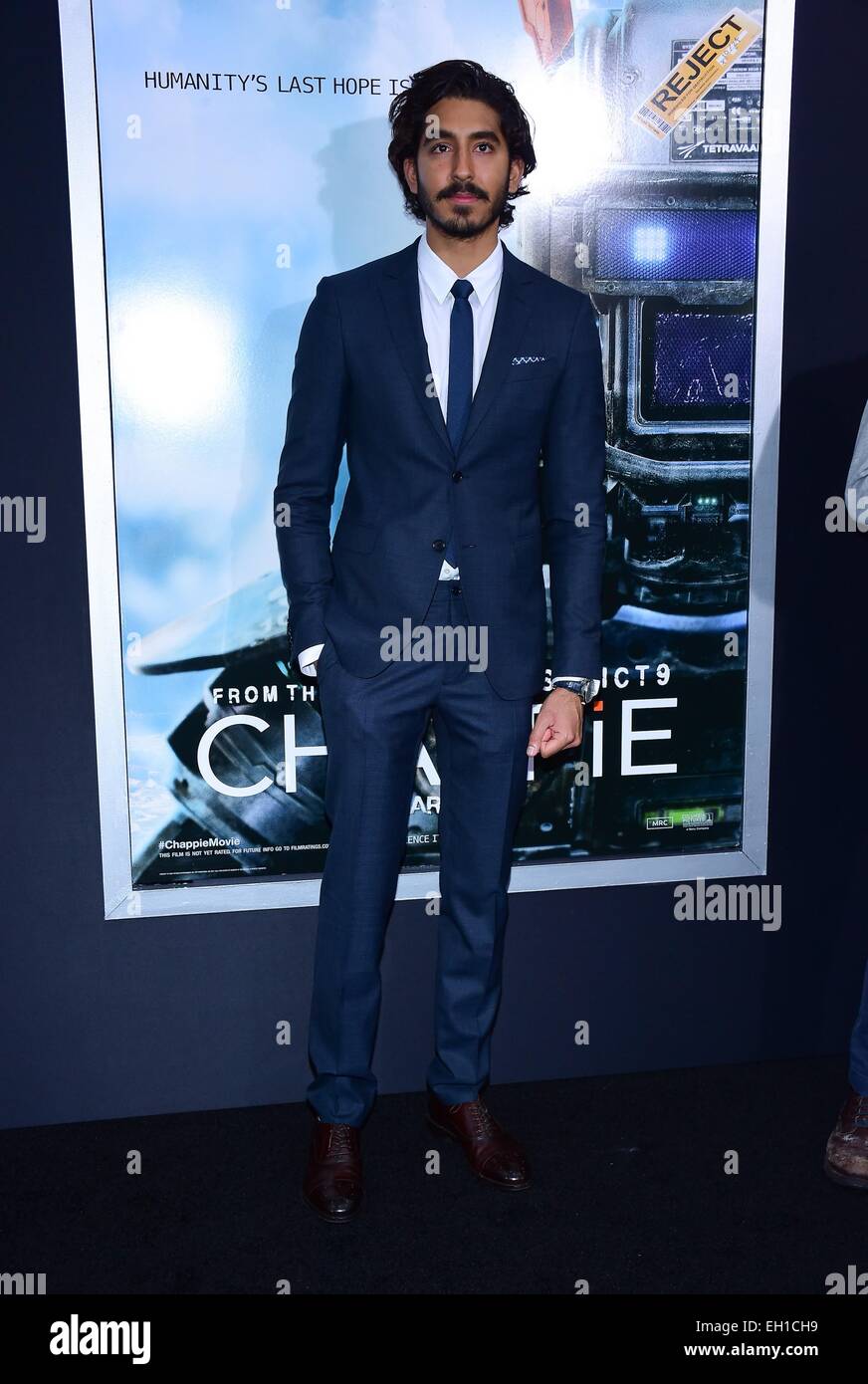 New York, NY, USA. 4th Mar, 2015. Dev Patel at arrivals for CHAPPIE ...
