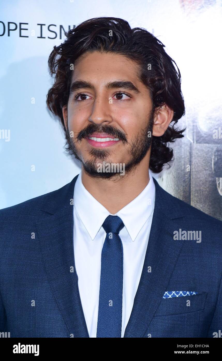 New York, NY, USA. 4th Mar, 2015. Dev Patel at arrivals for CHAPPIE ...