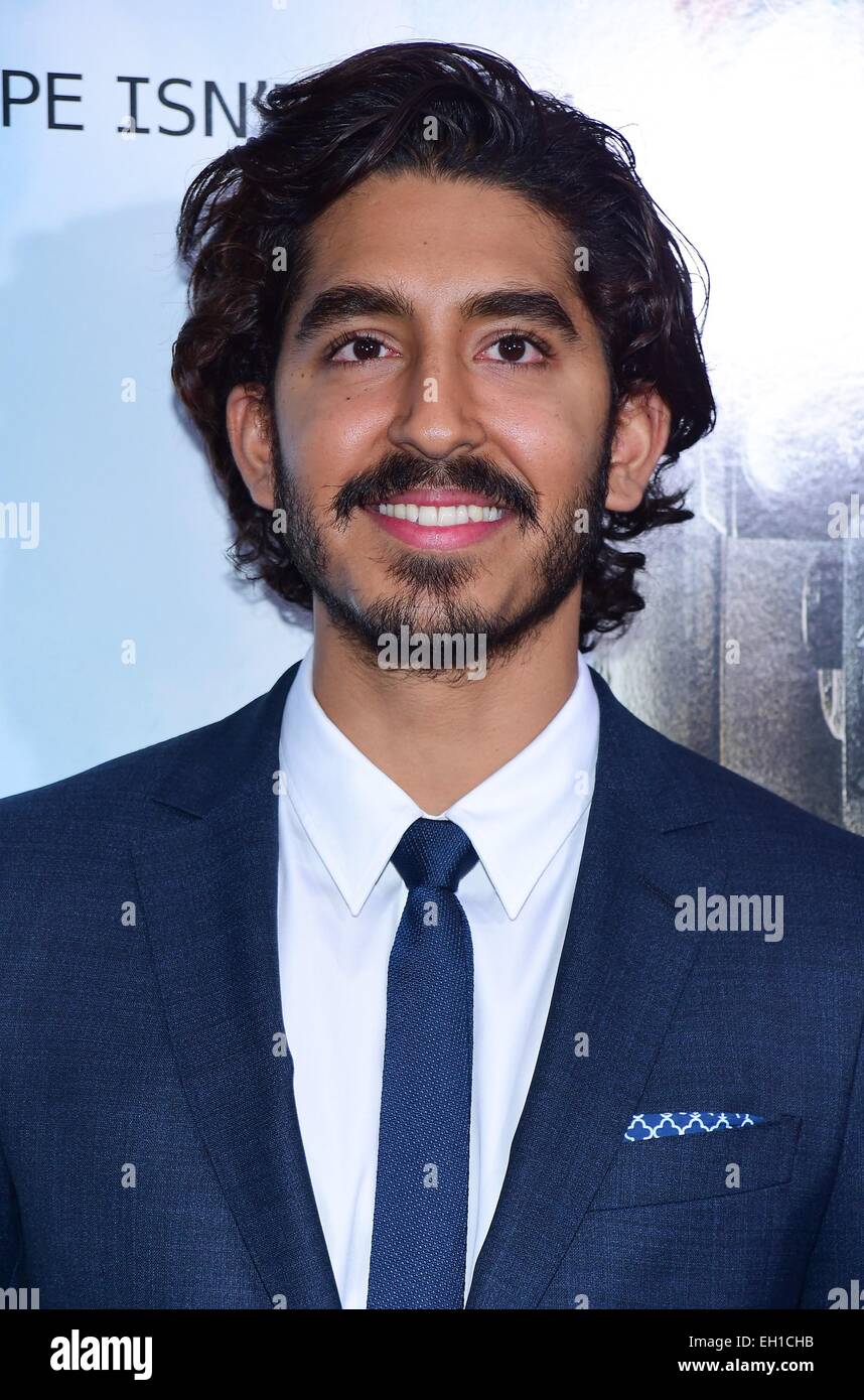 New York, NY, USA. 4th Mar, 2015. Dev Patel at arrivals for CHAPPIE ...