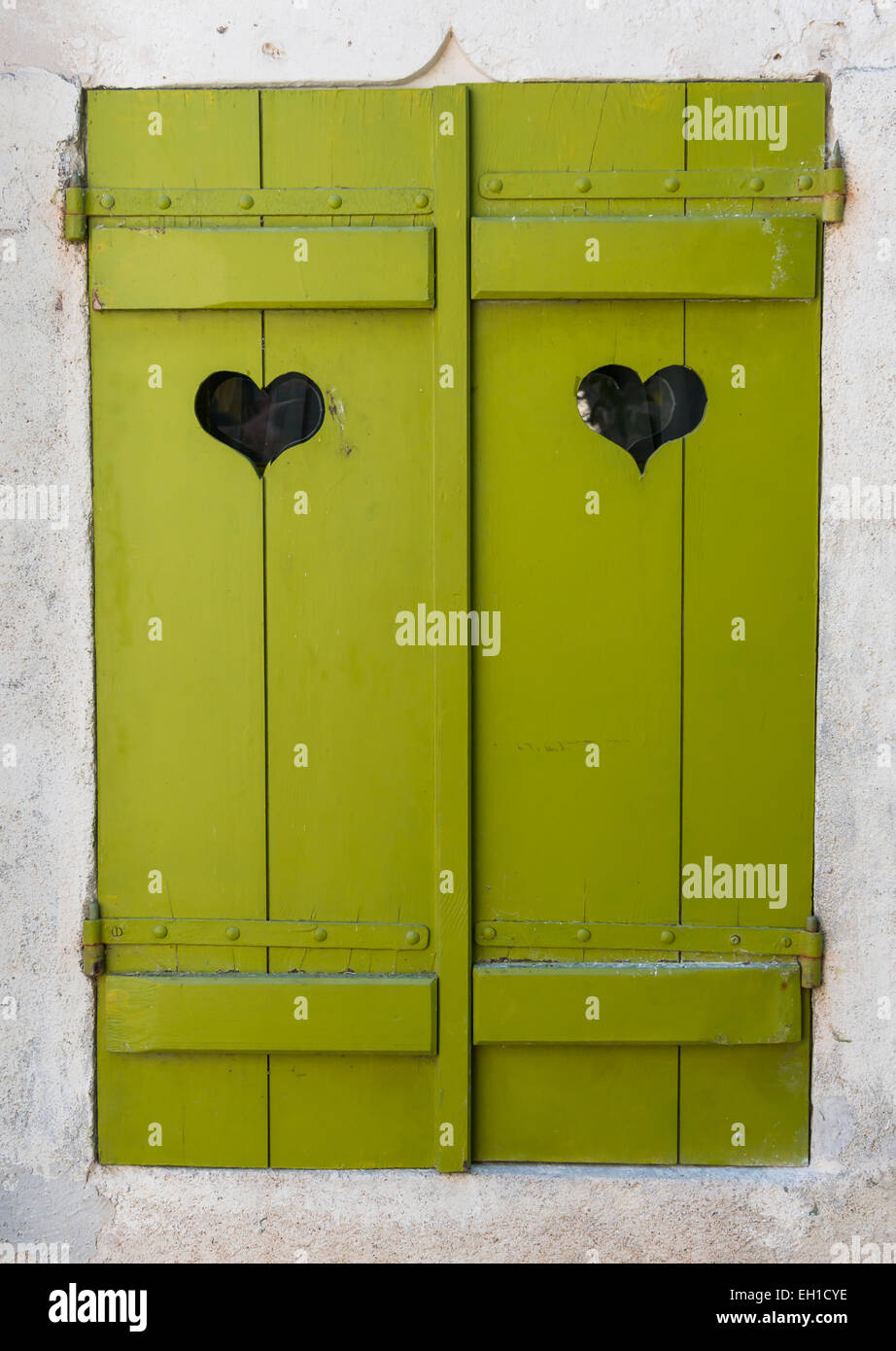 Window shutters heart hi-res stock photography and images - Alamy