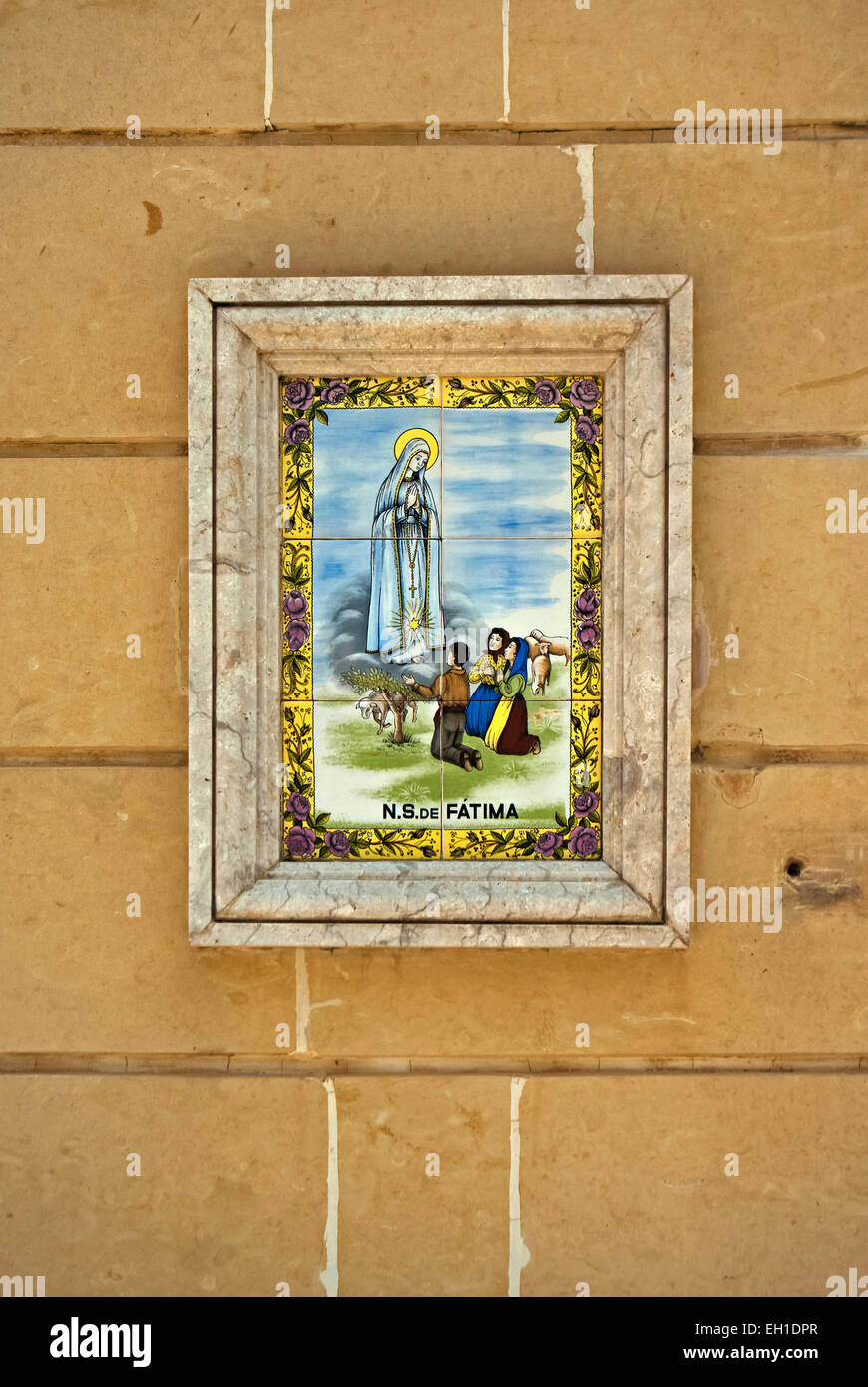 Traditional Maltese hand painted ceramic house sign, Xaghra, Gozo ...