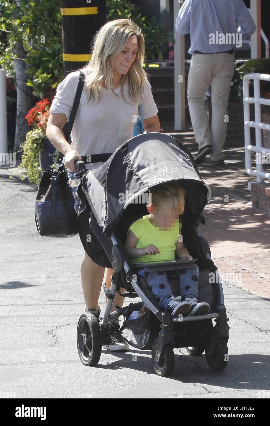 Hilary Duff visits the Fred Segal store Featuring: Hilary Duff,Luca ...