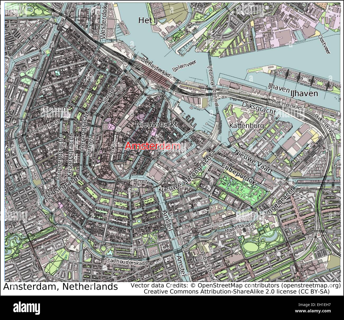 Aerial view amsterdam netherlands Stock Vector Images - Alamy