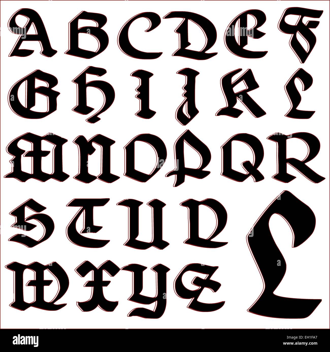 Alphabet design hi-res stock photography and images - Alamy