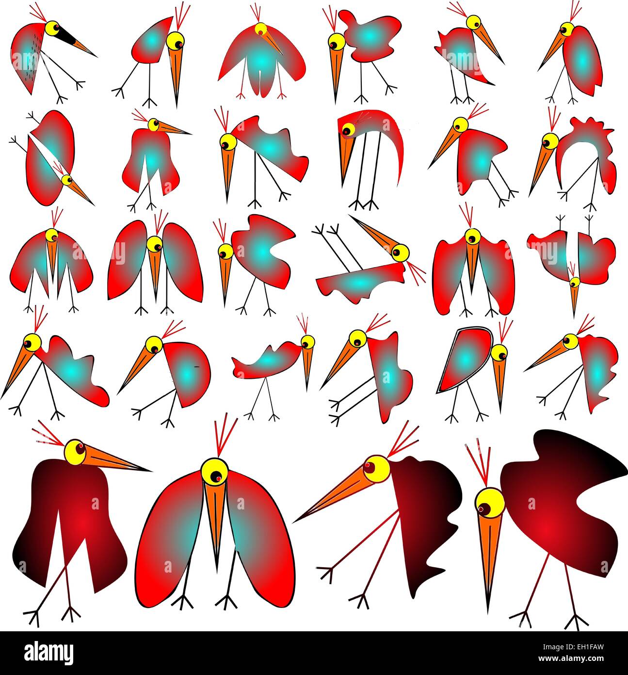 Display Birds Stock Vector Images - Alamy