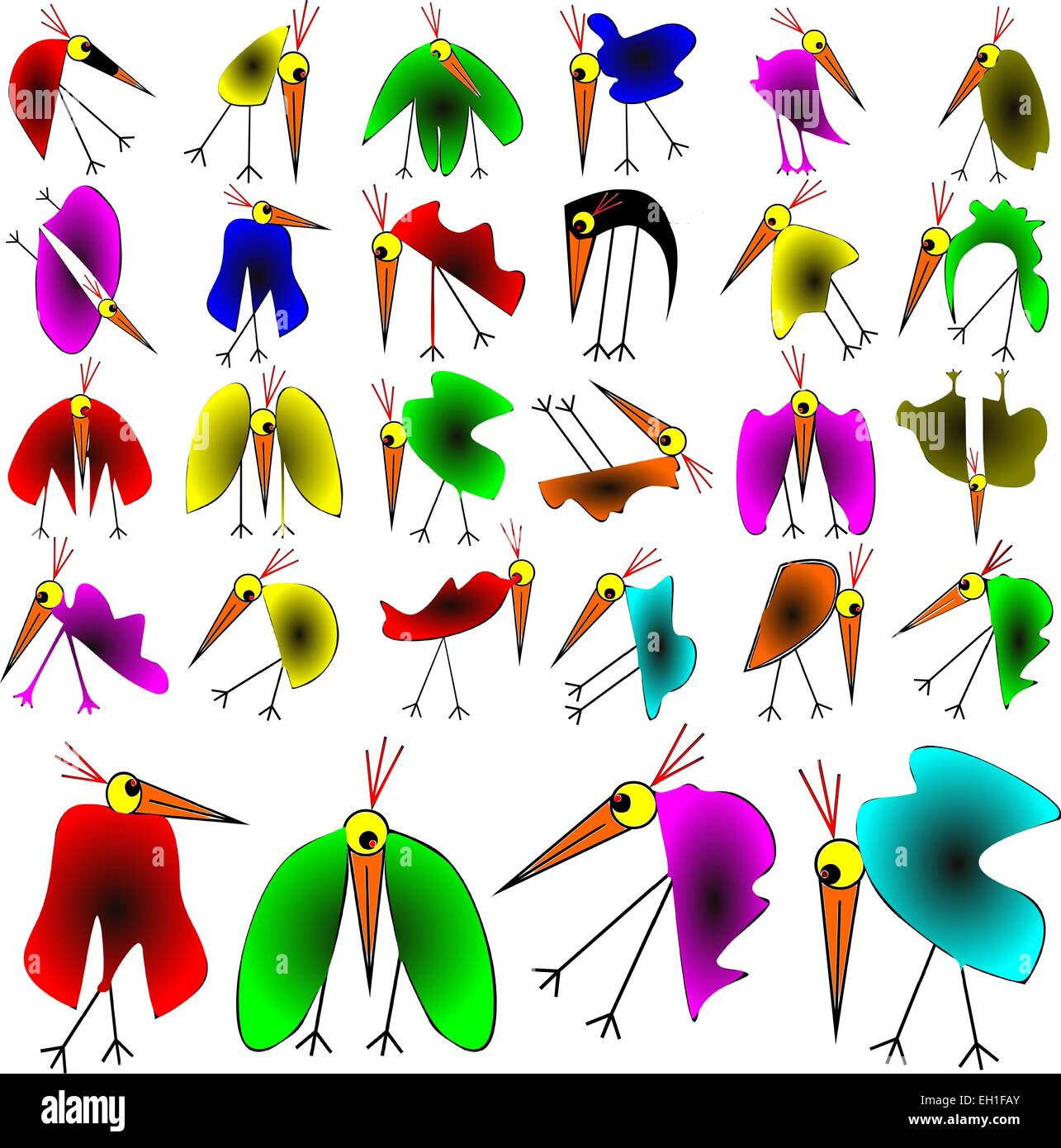 Display Birds Stock Vector Images - Alamy