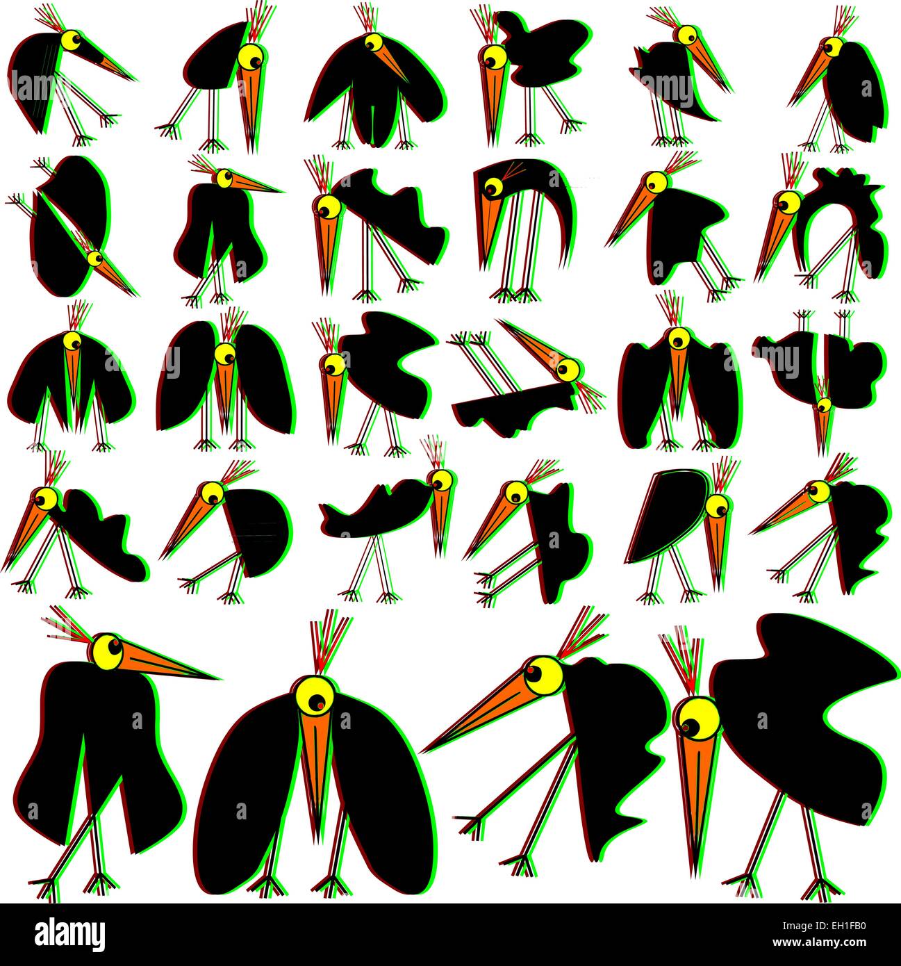 Display Birds Stock Vector Images - Alamy