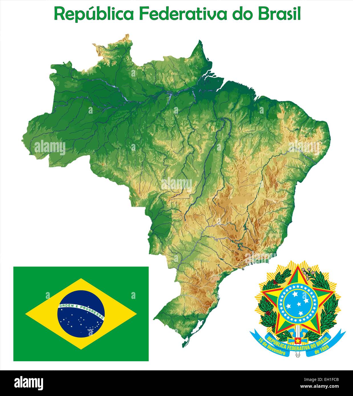 Brazil map hi-res stock photography and images - Alamy