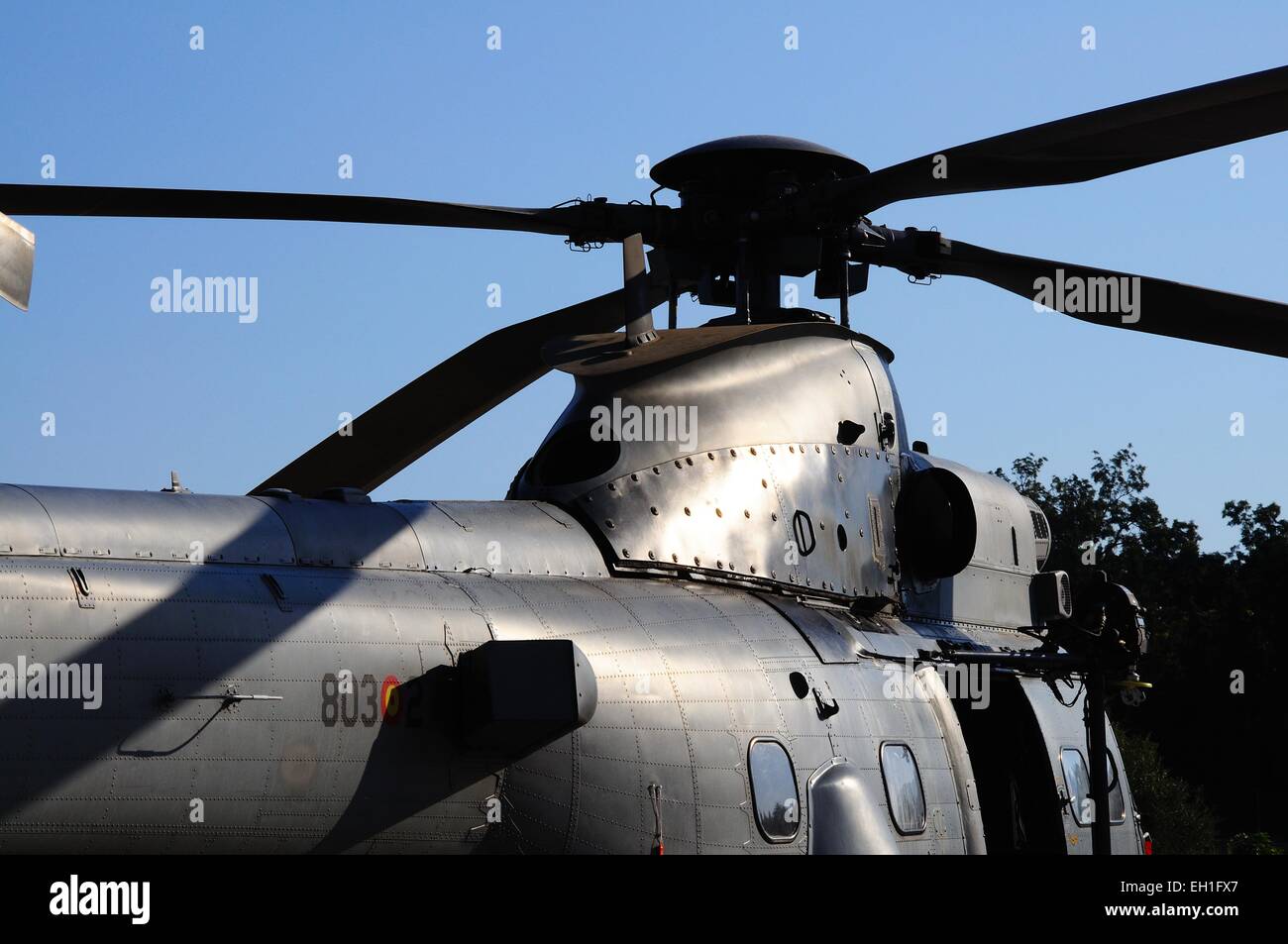 Spanish Air Force Puma Gunship Helicopter at the second air show at ...