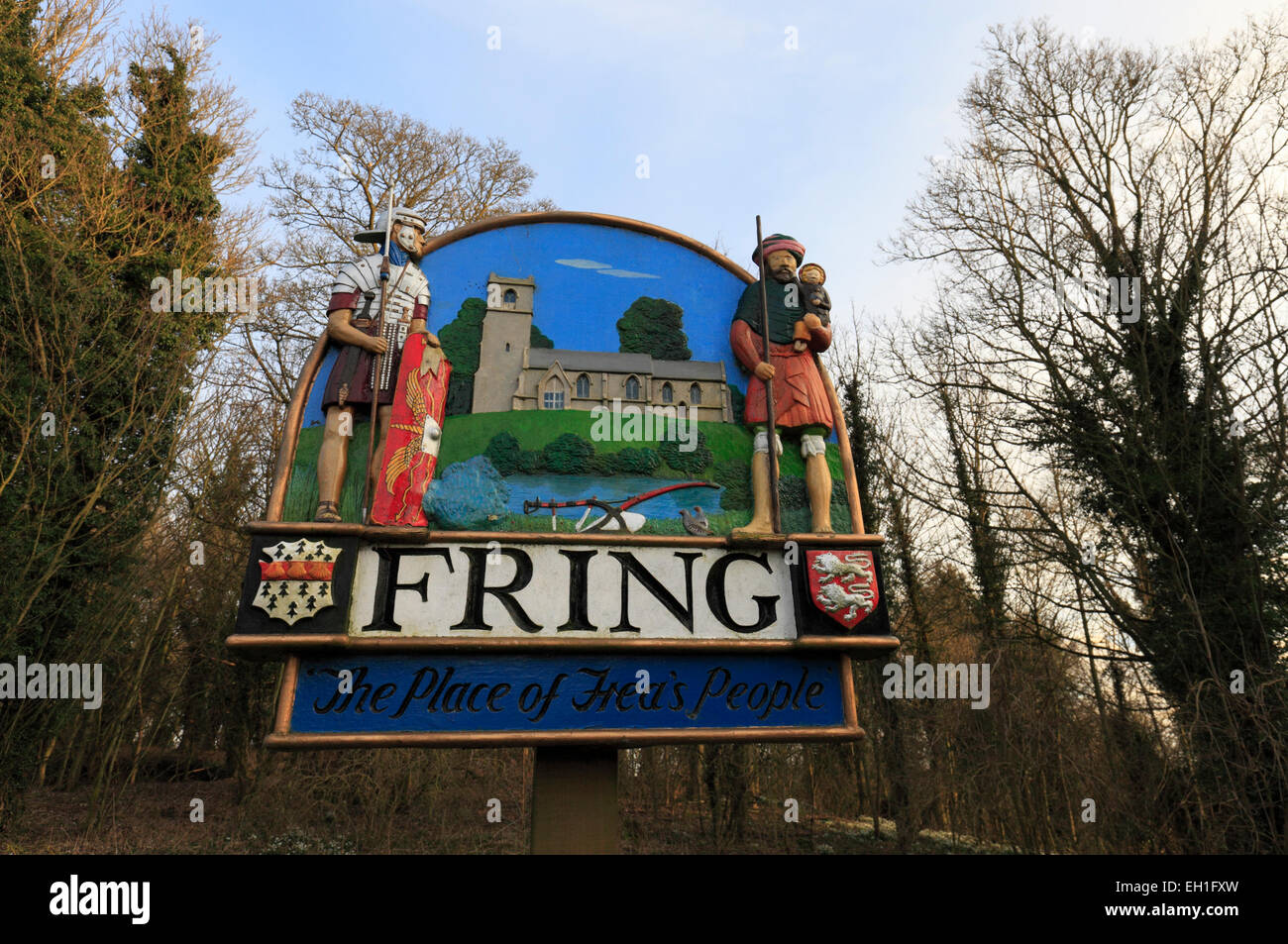Village sign Fring, Norfolk, England Stock Photo - Alamy