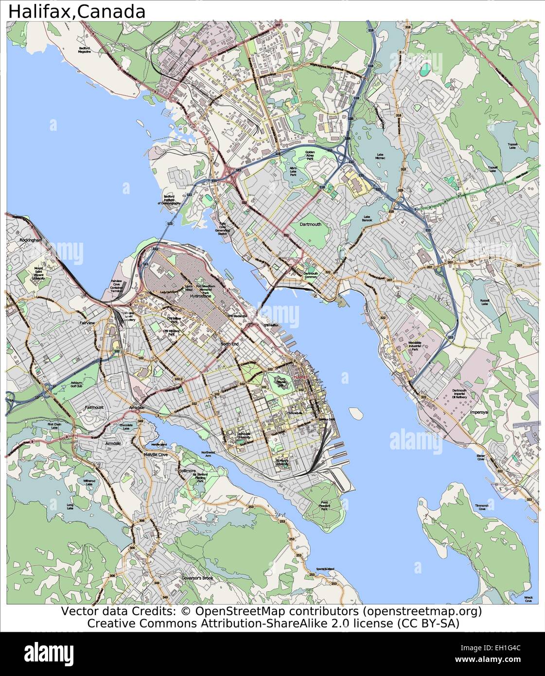 Map Of Halifax High Resolution Stock Photography and Images - Alamy