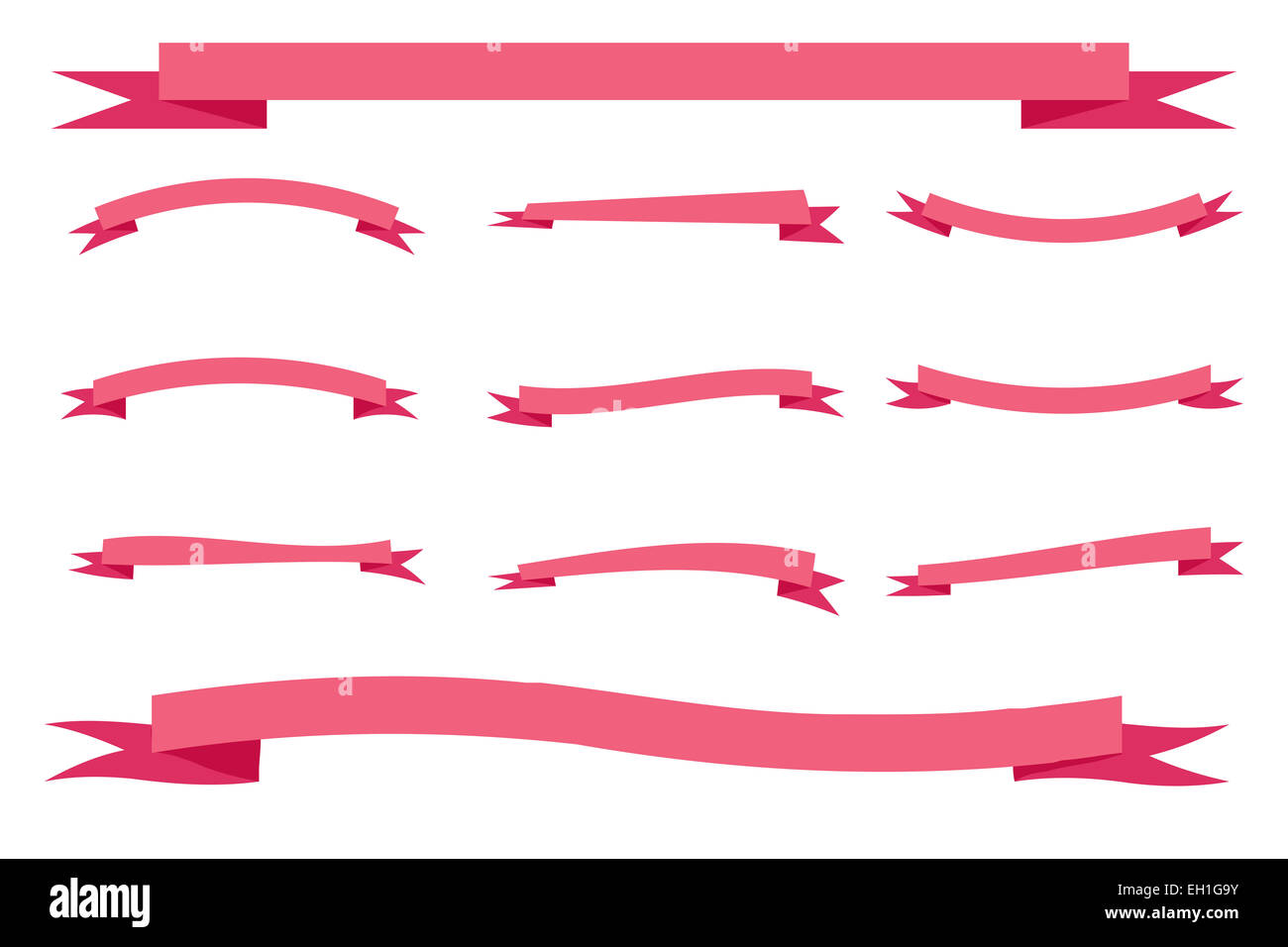 Set of red banners hi-res stock photography and images - Alamy