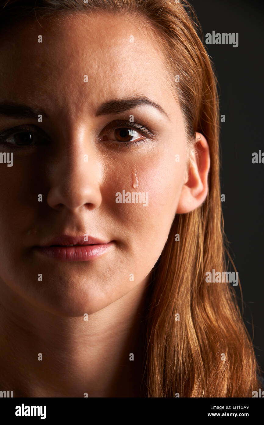 Portrait crying young woman looking hi-res stock photography and images ...