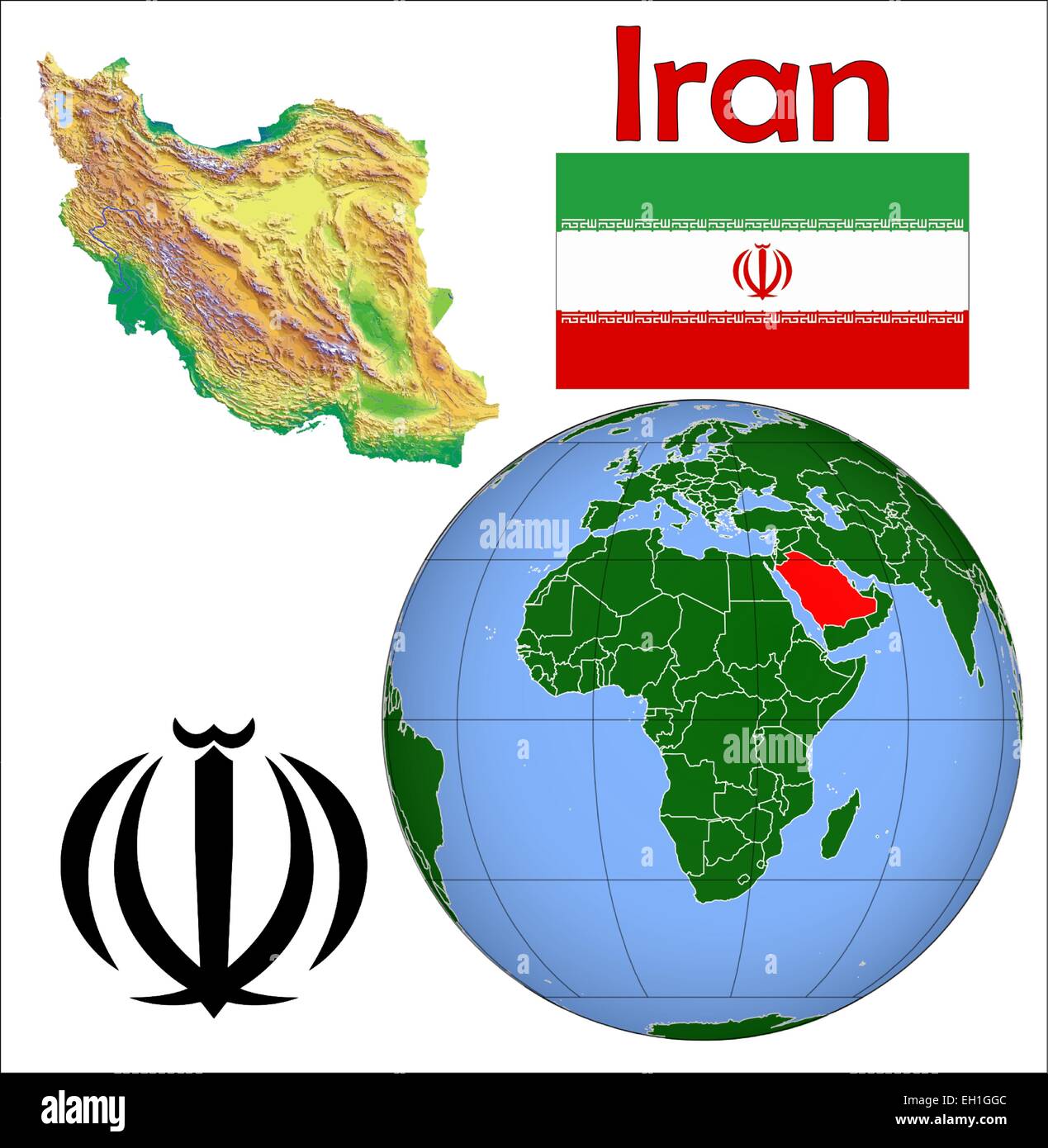 Iran Aerial View Stock Vector Images - Alamy