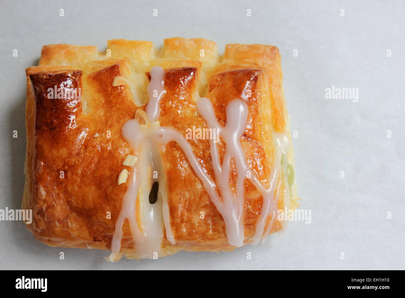 A finger Danish on a white background Stock Photo - Alamy