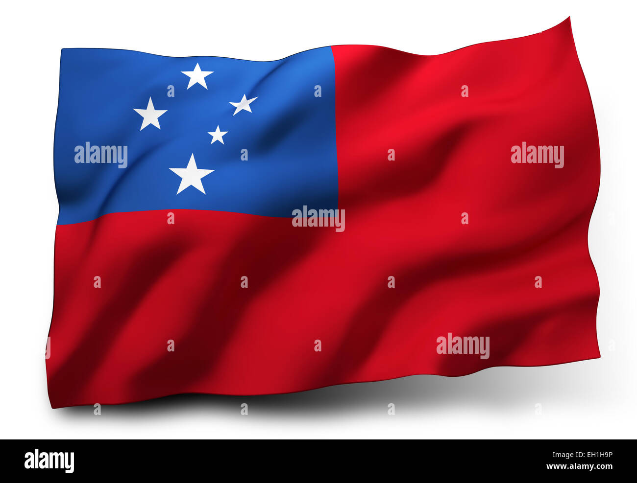 Samoan flag Cut Out Stock Images & Pictures - Alamy