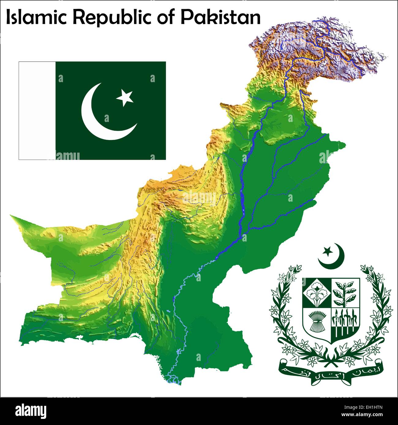 Pakistan map hi-res stock photography and images - Alamy