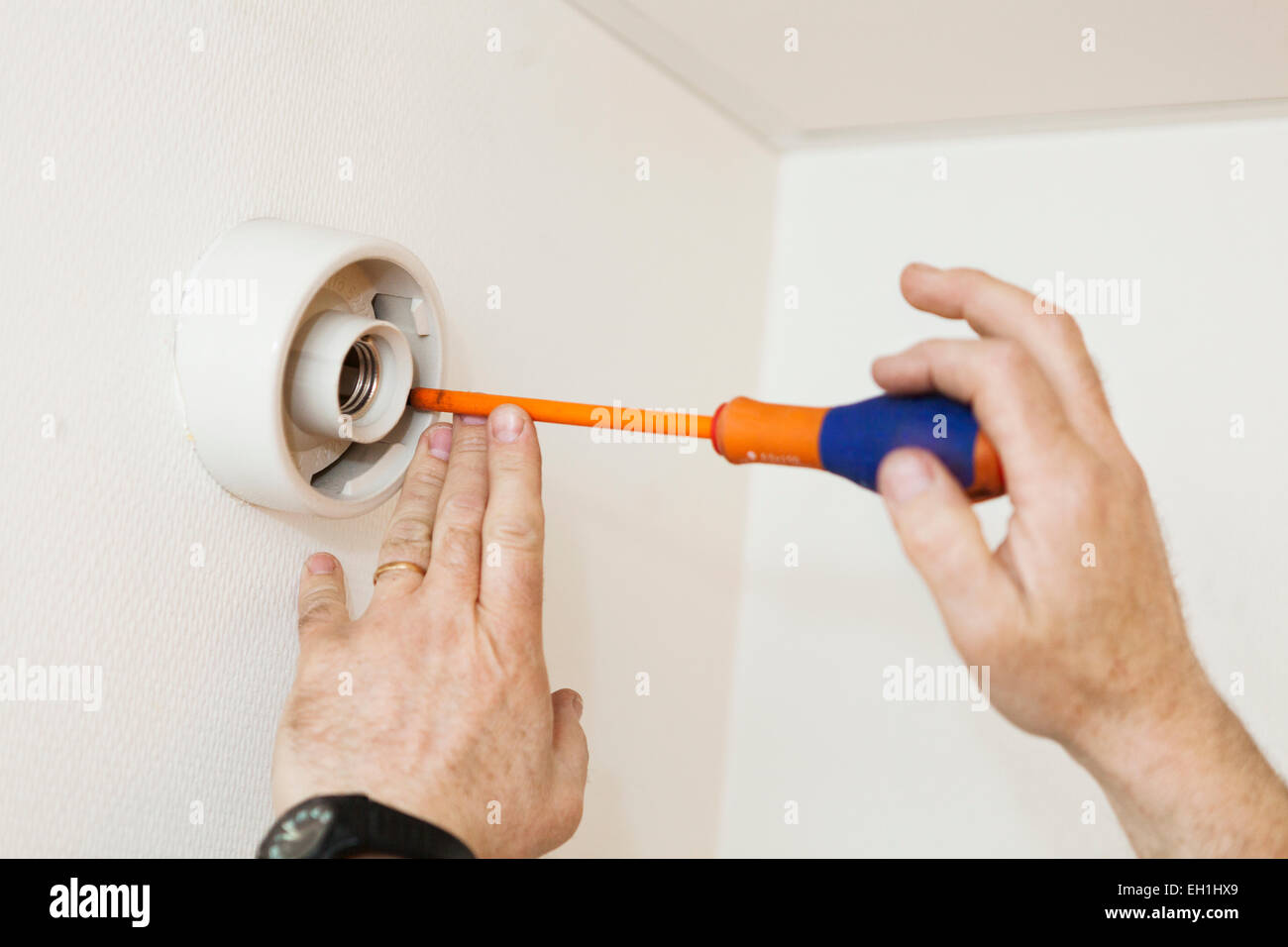 Electricians at work hi-res stock photography and images - Alamy