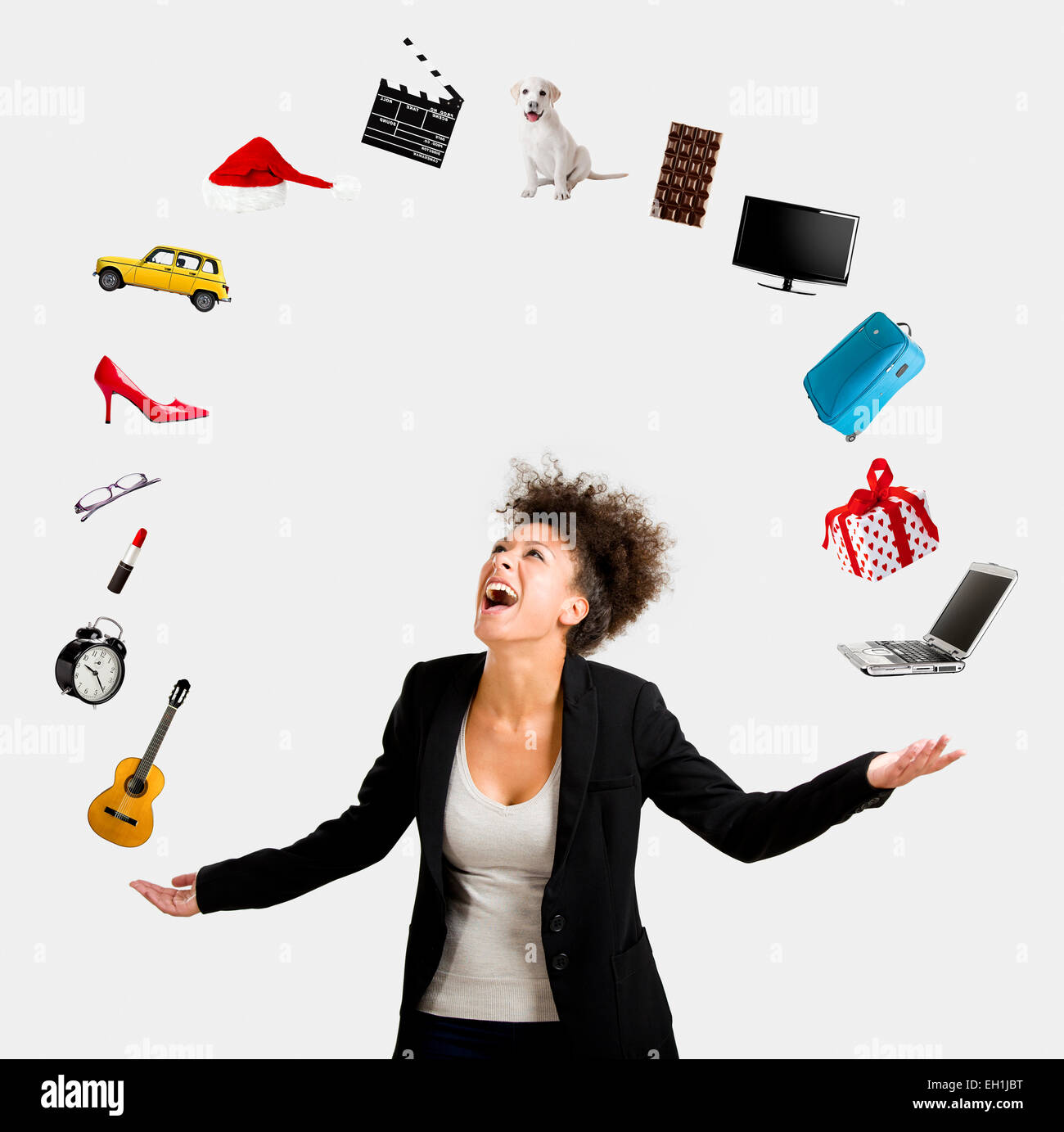 Black businesswoman juggling hi-res stock photography and images - Alamy