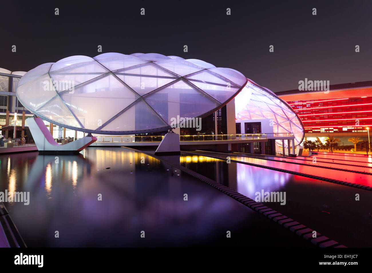 Ferrari world abu dhabi night hi-res stock photography and images - Alamy