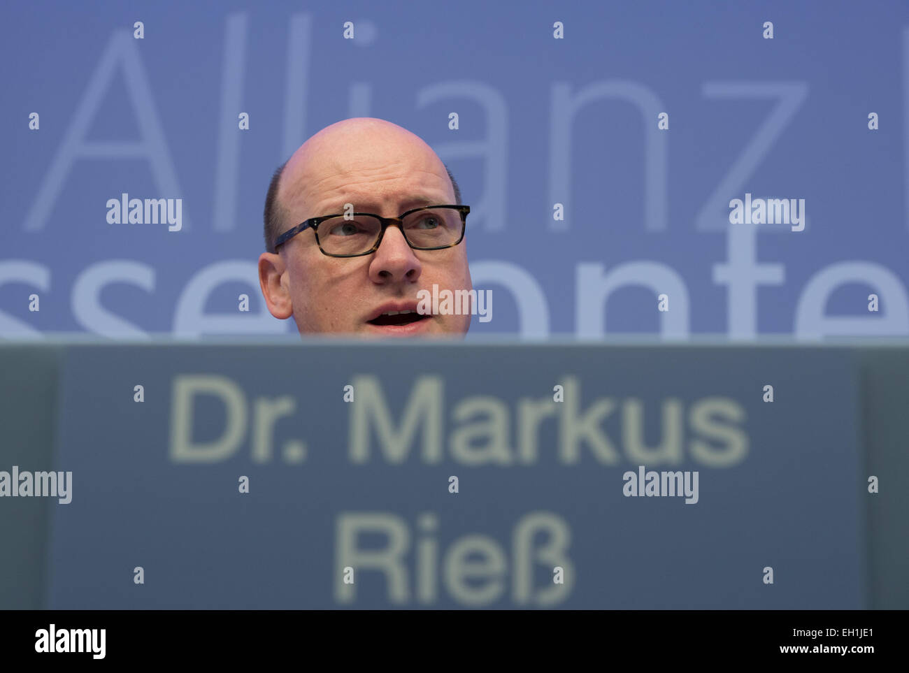 Markus Riess, CEO of Allianz Germany, speaks during the annual press ...