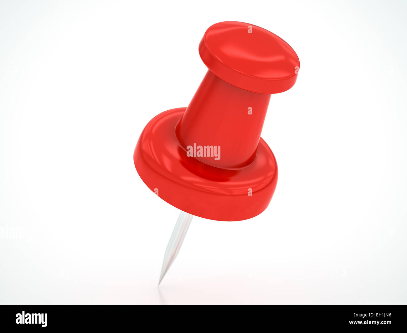 red pushpin on a white background Stock Photo - Alamy