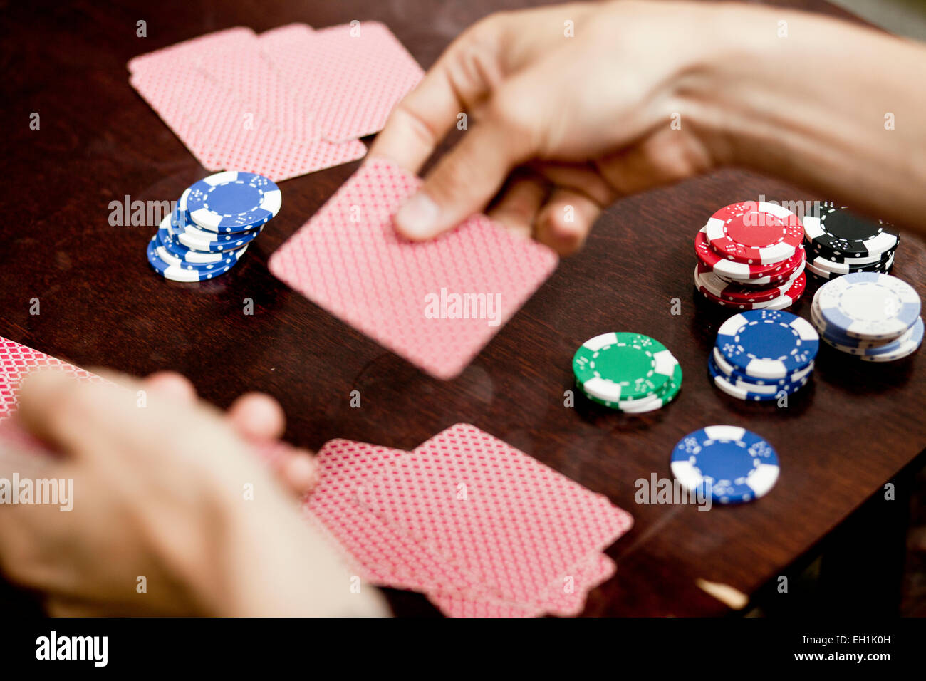 Mans Hands Holding Playing Cards High Resolution Stock Photography and ...