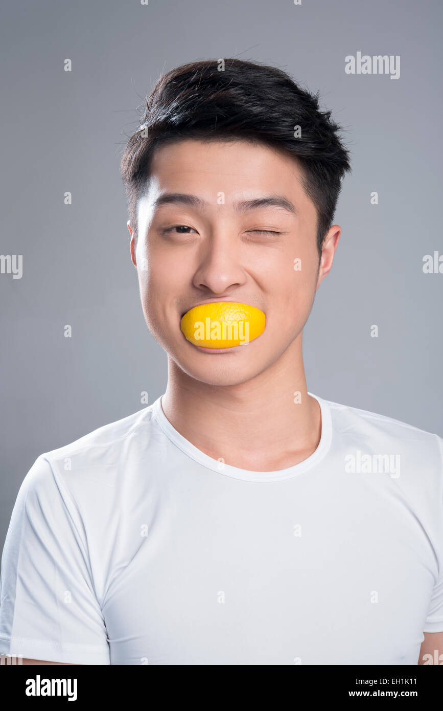 Lemon mouth hi-res stock photography and images - Alamy