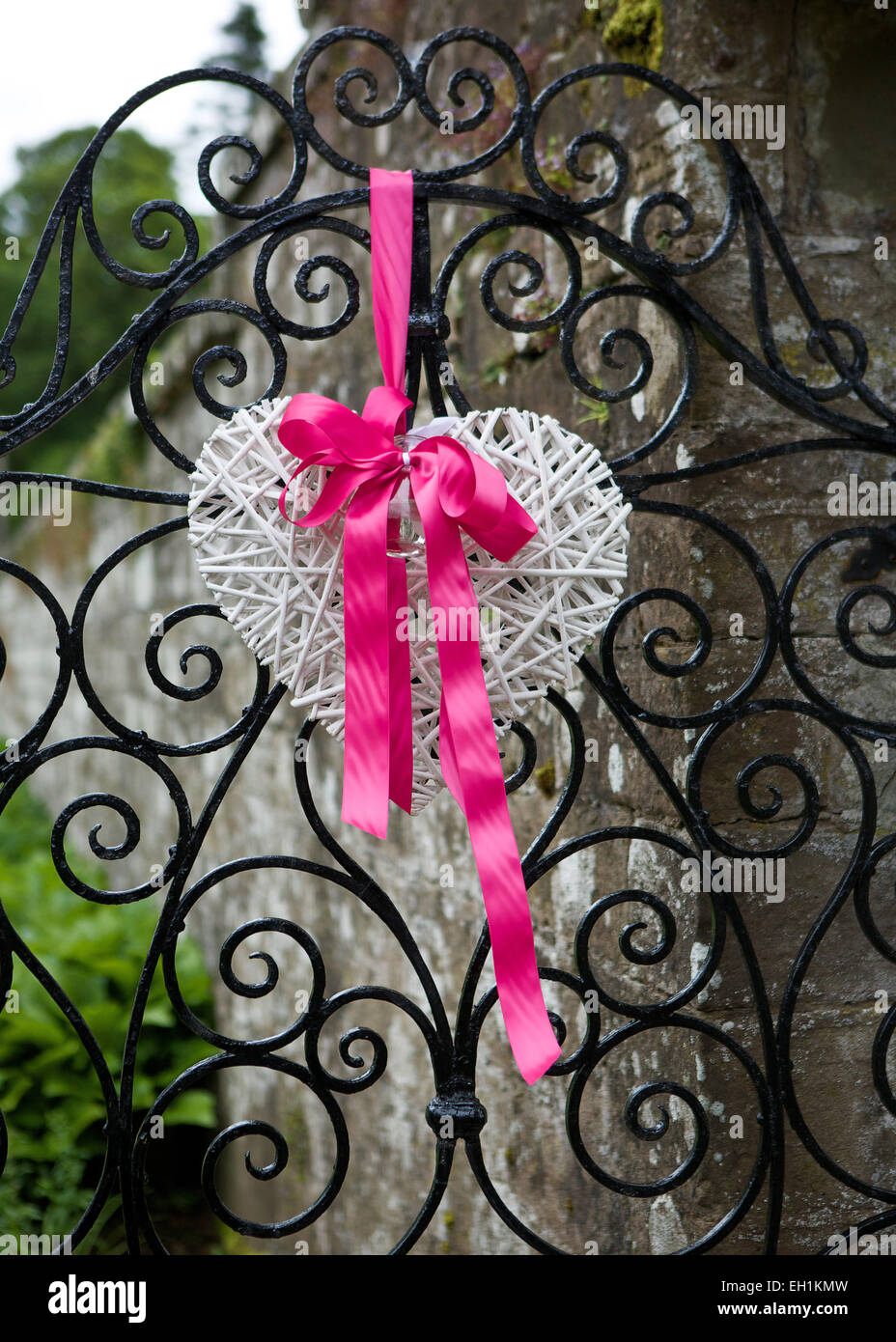 Heart on gate Stock Photo - Alamy