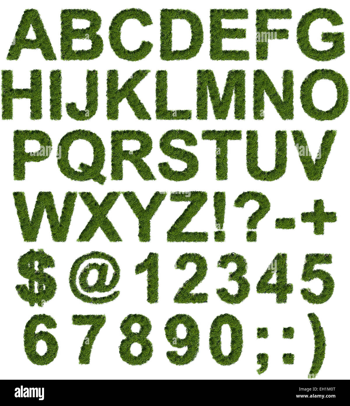Grass font type hi-res stock photography and images - Alamy