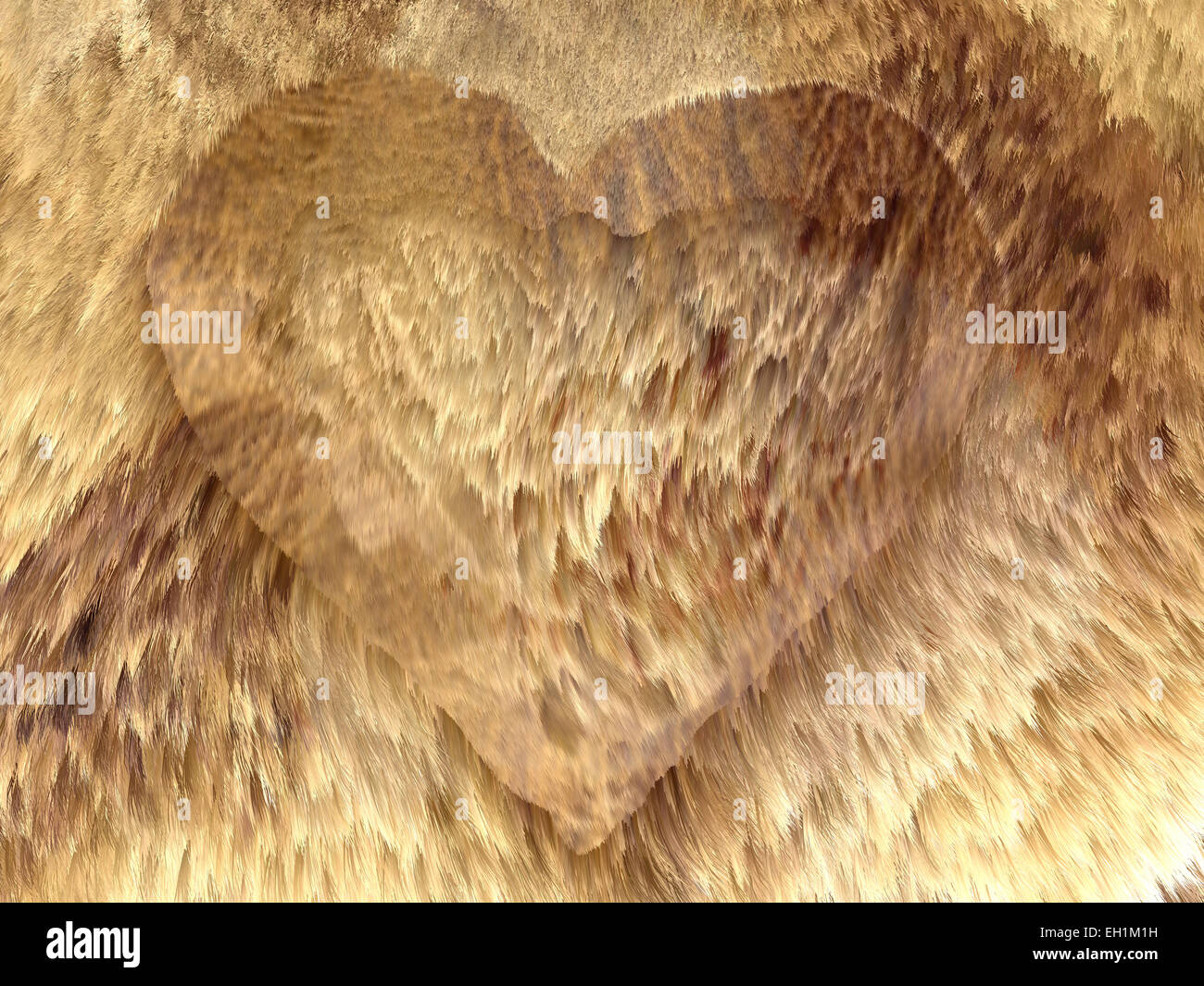 Heart shape on fox fur pattern. Large resolution Stock Photo - Alamy