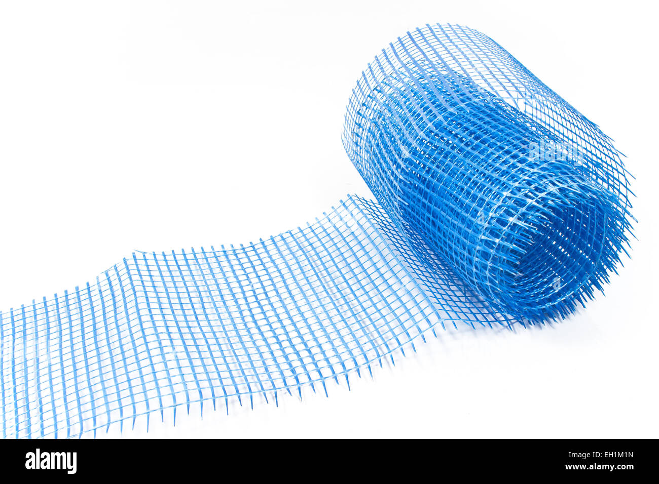 Plastic blue grid for plaster isolated on white Stock Photo - Alamy