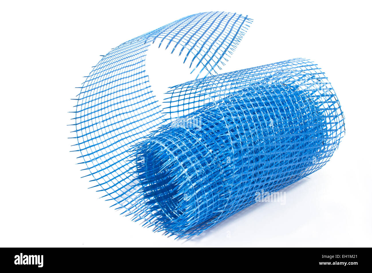 Plastic blue grid for plaster isolated on white Stock Photo - Alamy