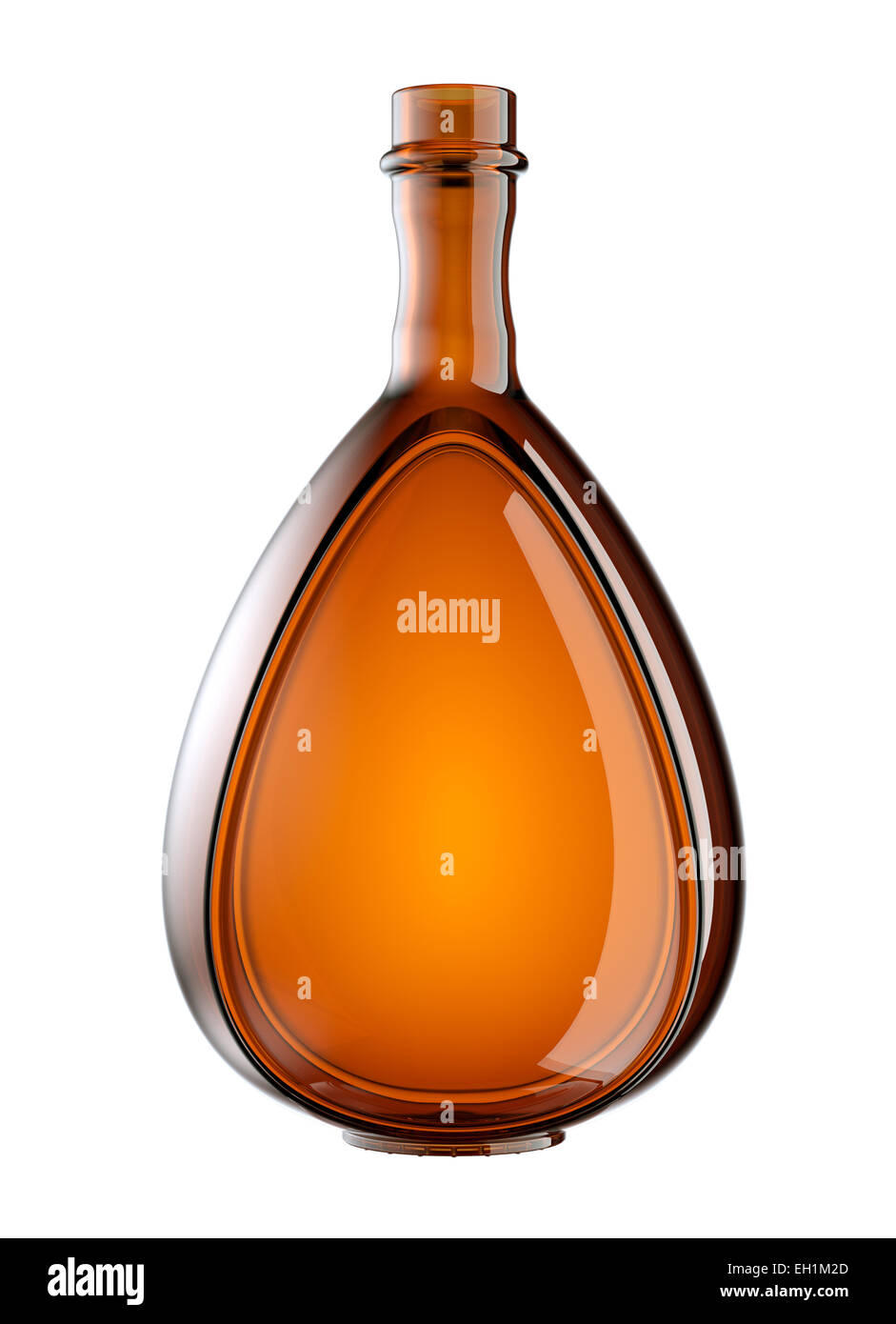 Red glass bottle for wine or cognac isolated on white Stock Photo - Alamy