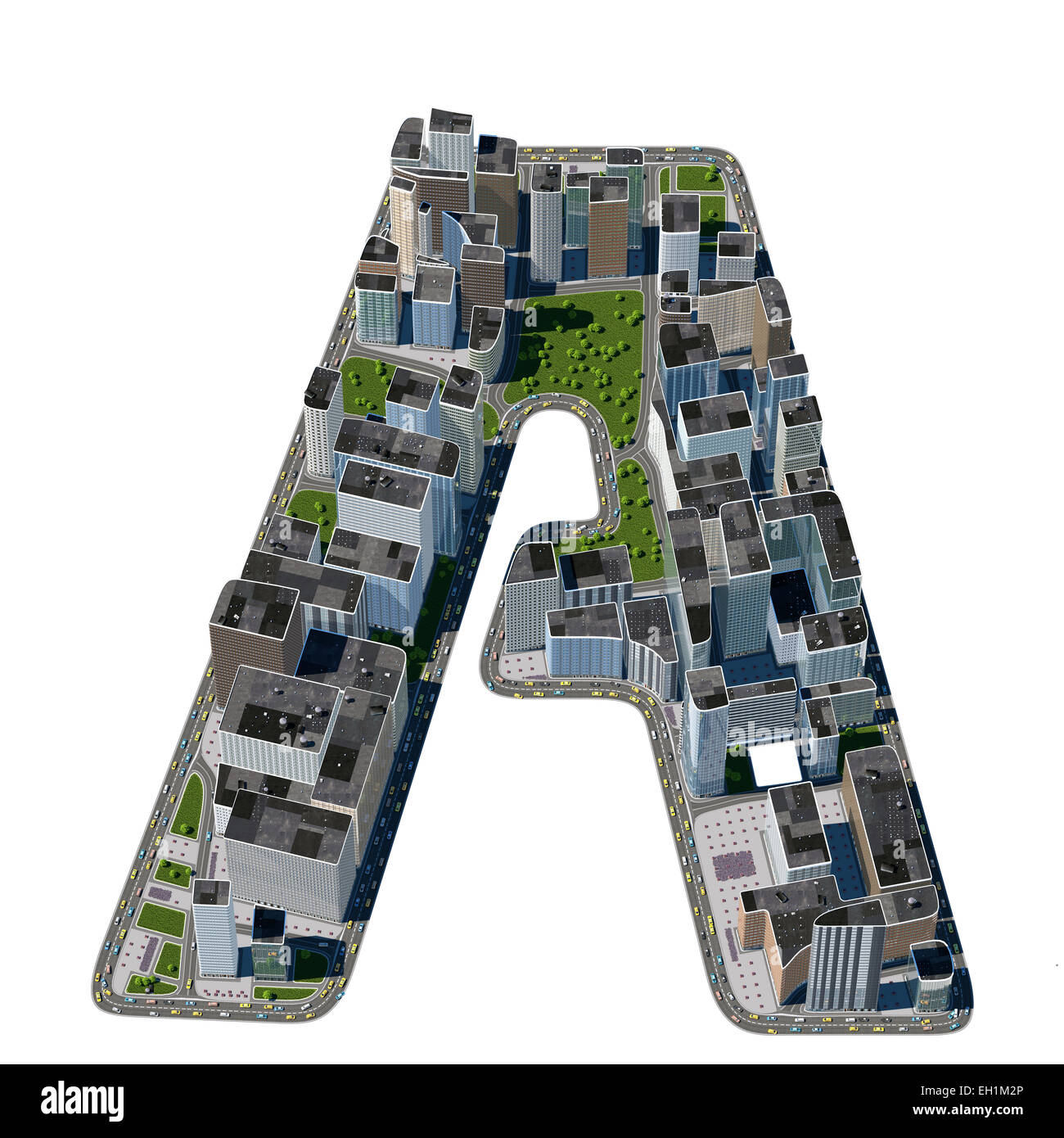 Urban A letter from city font collection. Extreme detail. Custom made ...