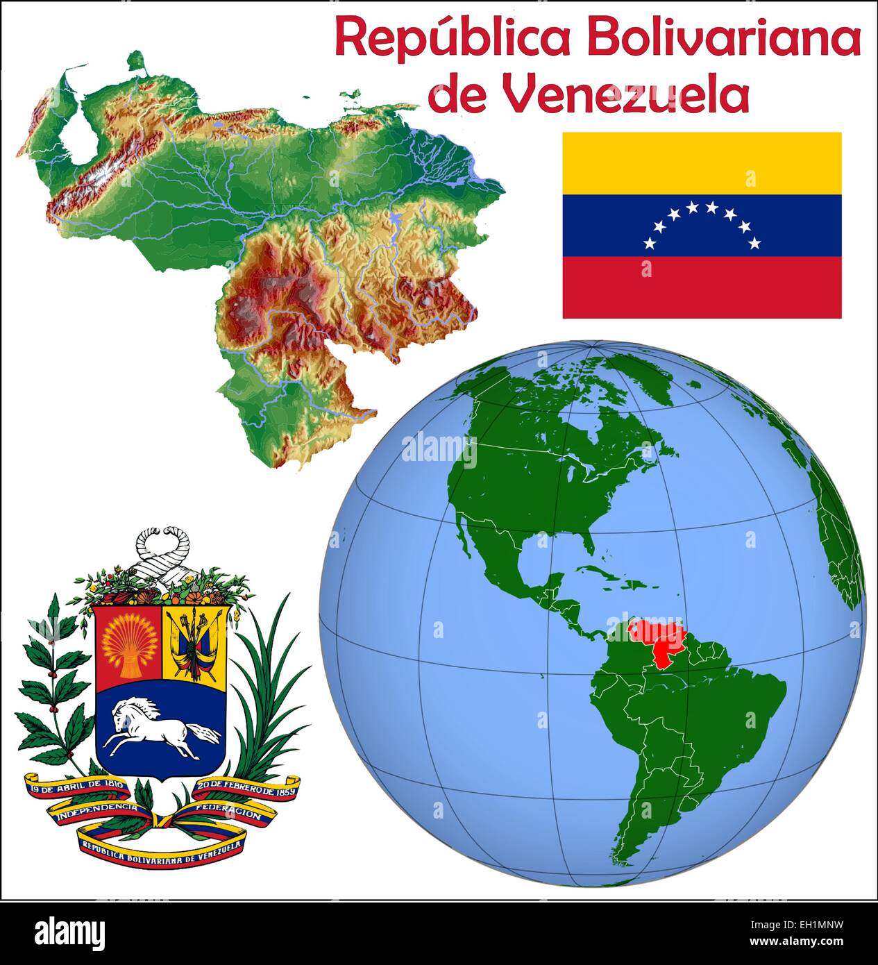 Venezuela Aerial View Stock Vector Images - Alamy