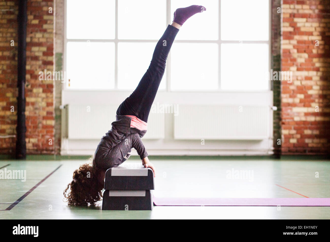 Balancing on step hi-res stock photography and images - Alamy