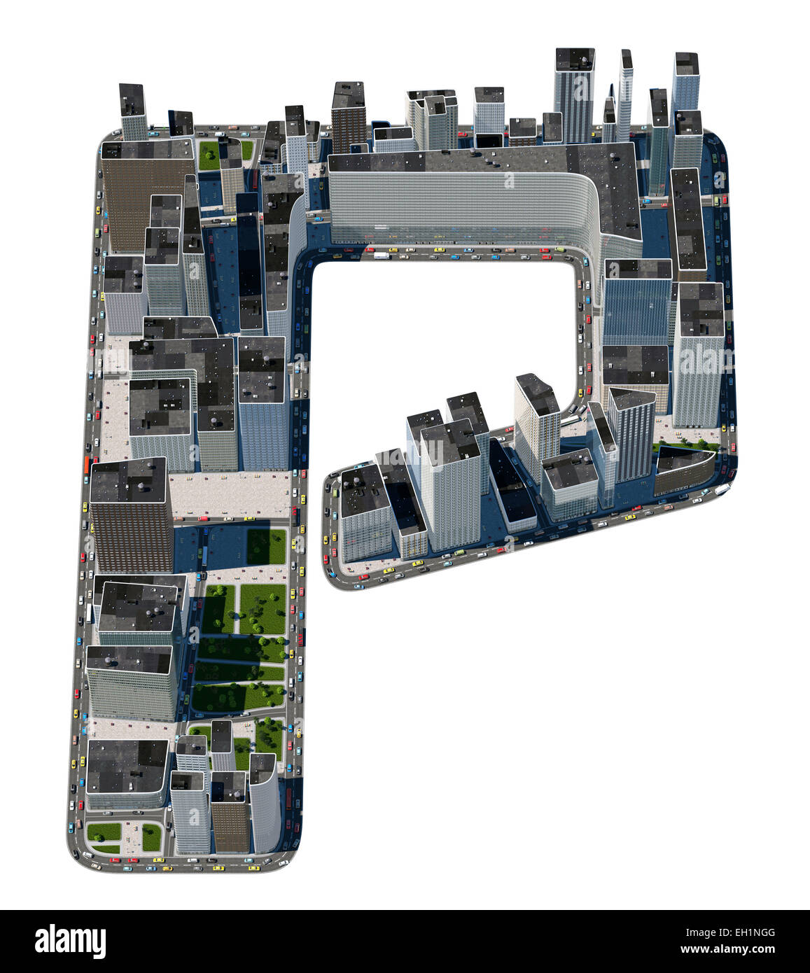 Urban P letter from city font collection. Extreme detail. Custom made ...