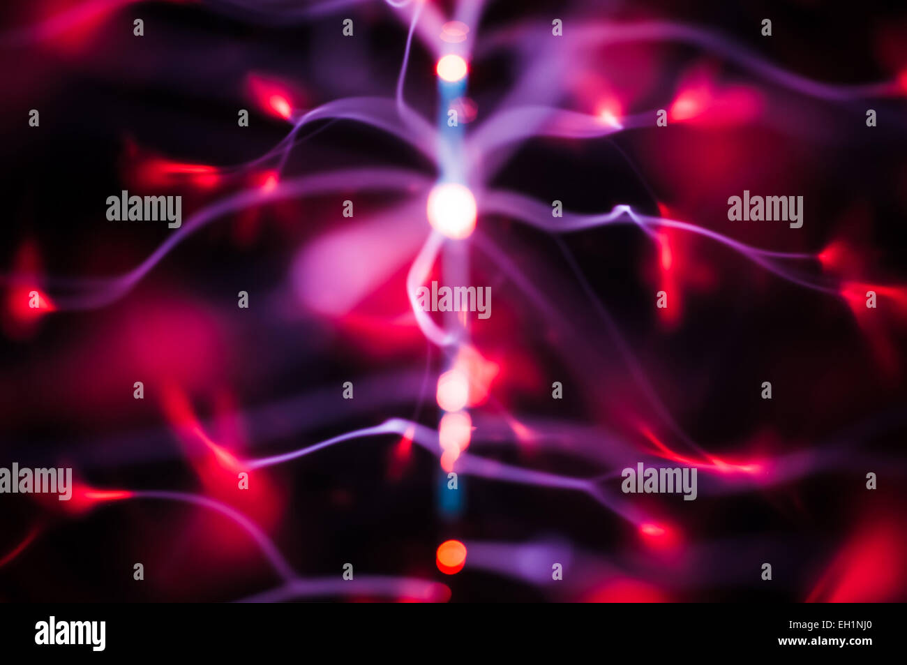 Abstract Science pattern: Plasma gas traces on black Stock Photo - Alamy