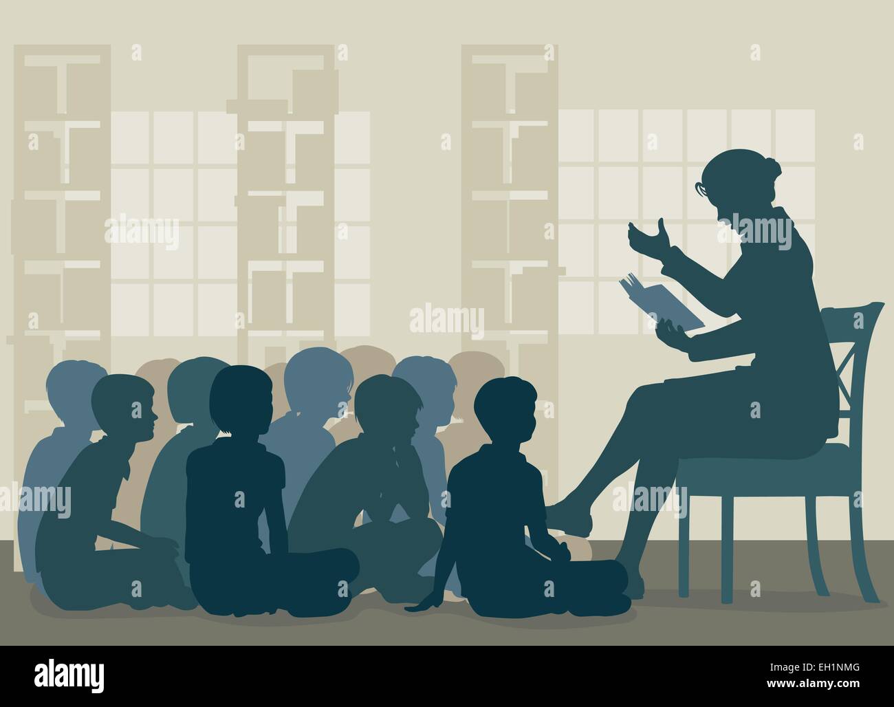 Teacher silhouette school hi-res stock photography and images - Alamy