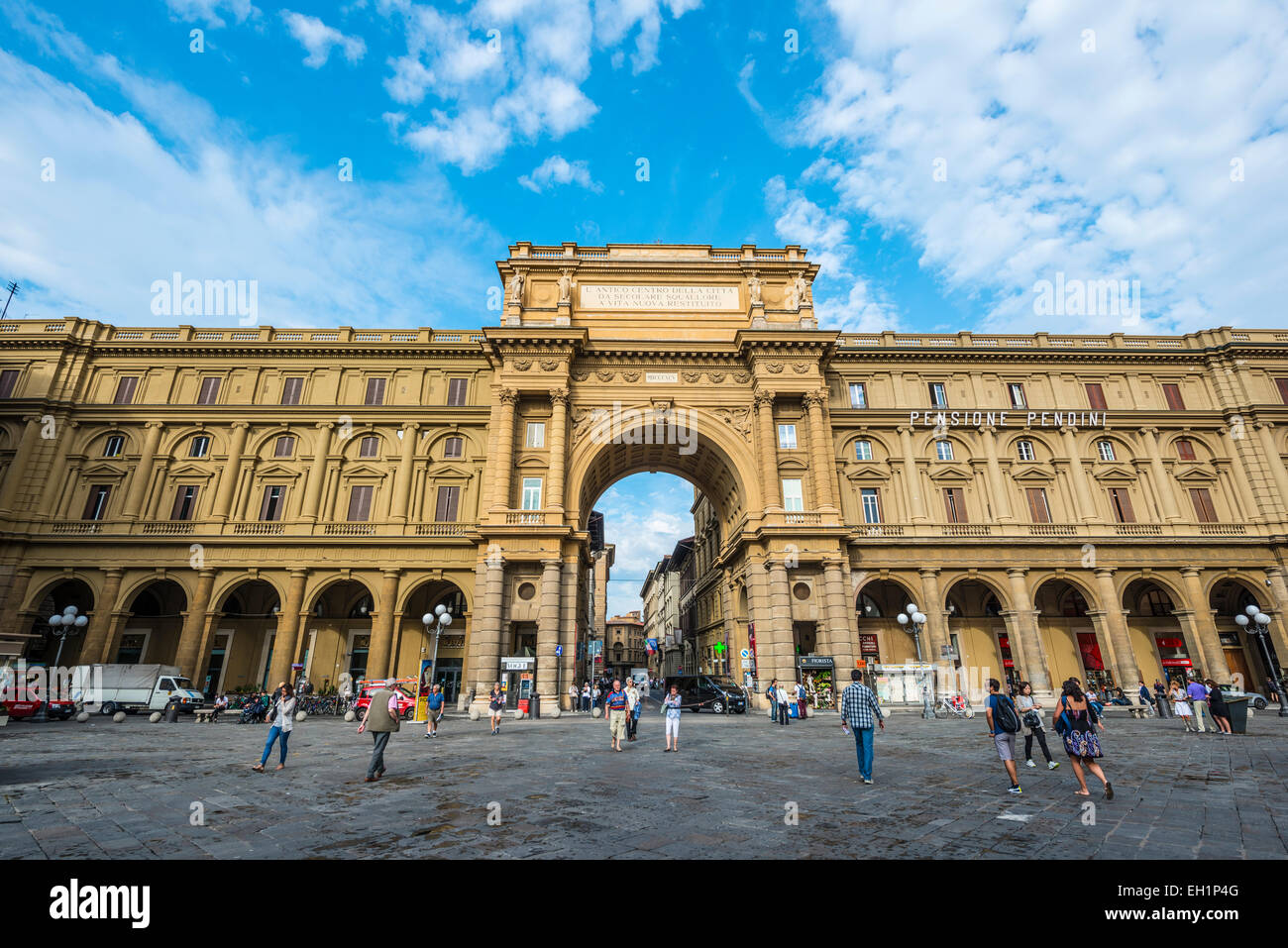 Arch Arcone, Piazza della Repubblica, Florence, Tuscany, Italy Stock ...
