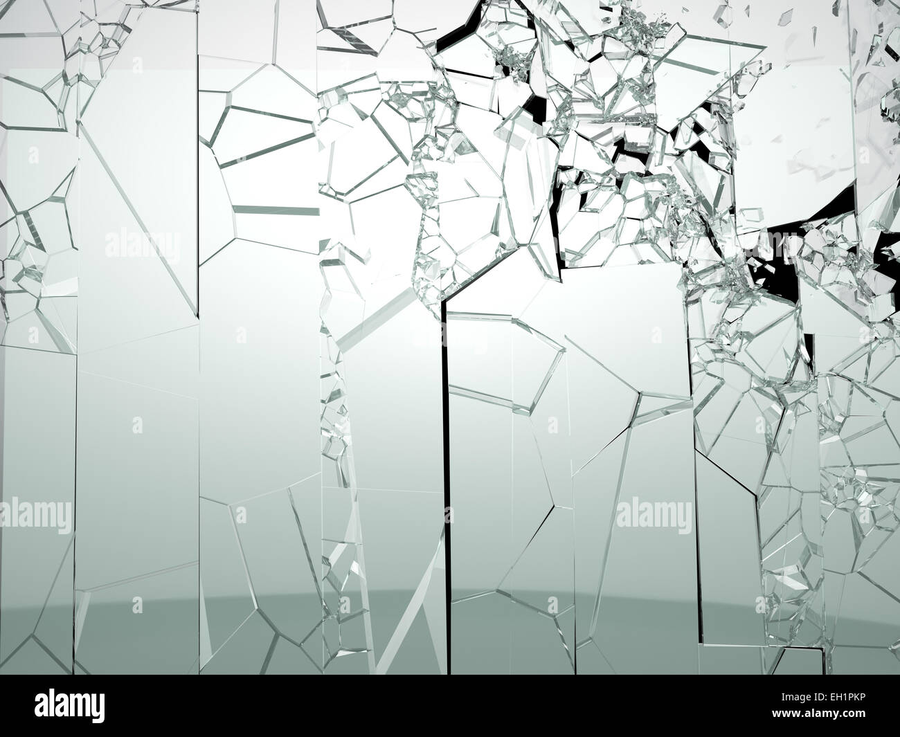 Destructed or broken glass isolated on black. Large resolution Stock ...
