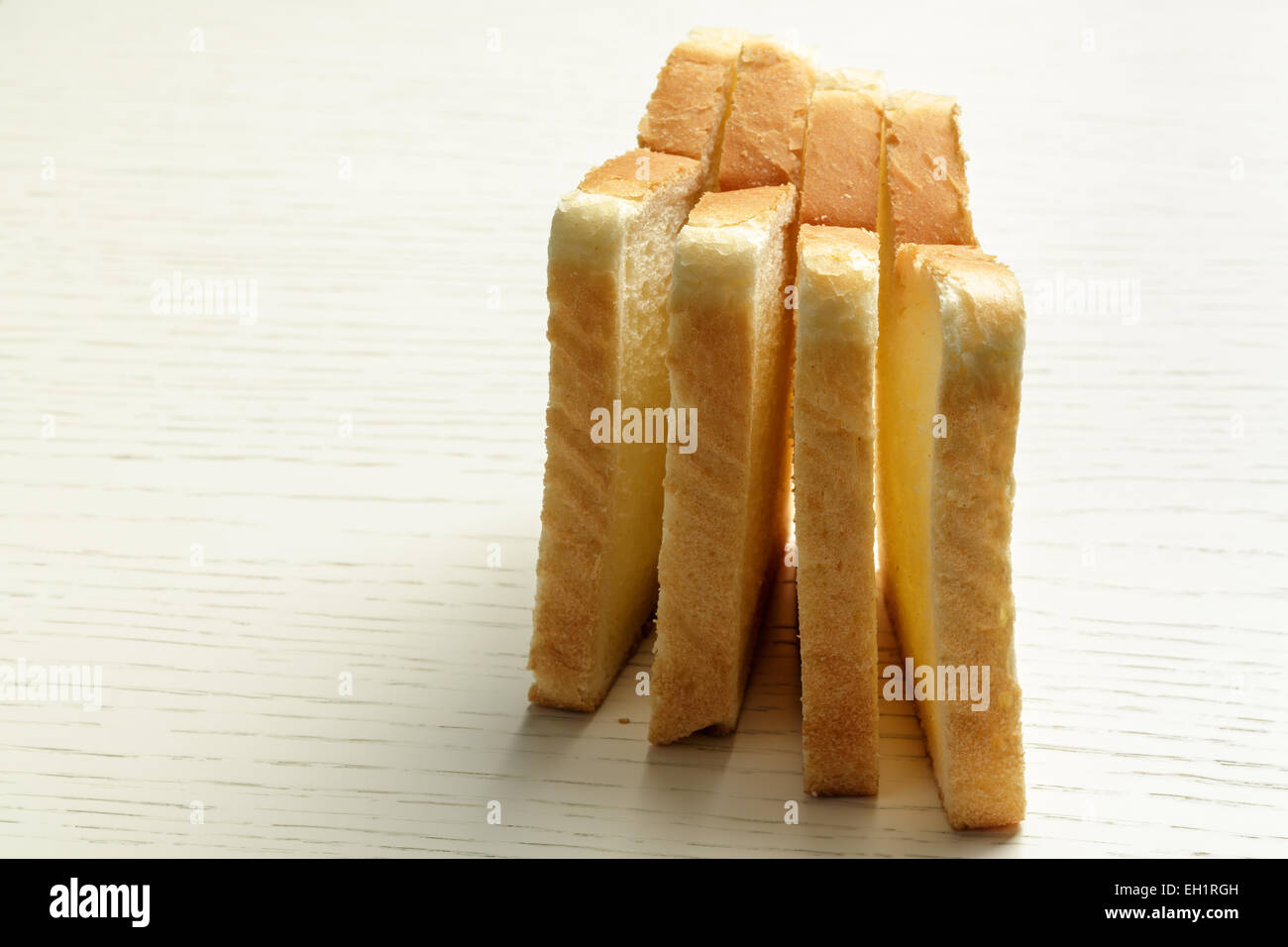Four pieces of sliced toast bread Stock Photo - Alamy
