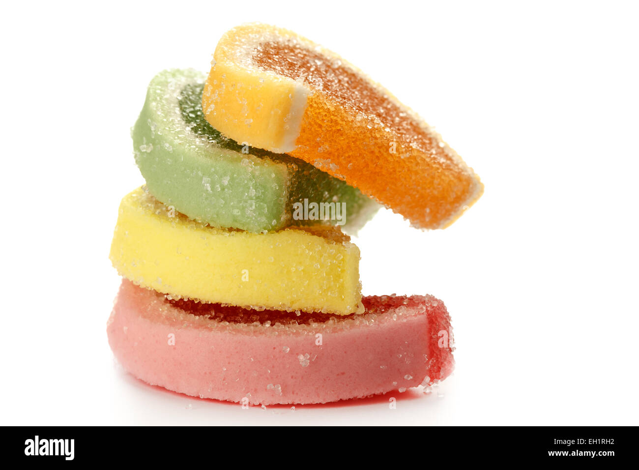 Stacked colorful jelly sweets Stock Photo - Alamy