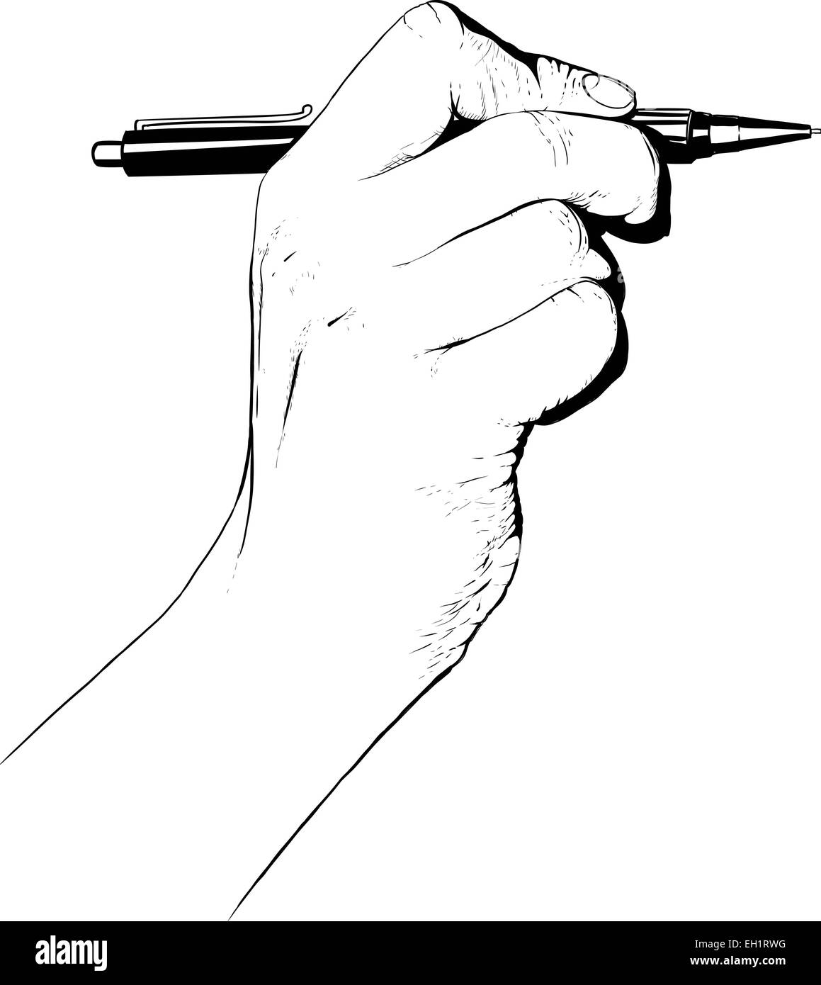 Hand Grabbing Arm Drawing